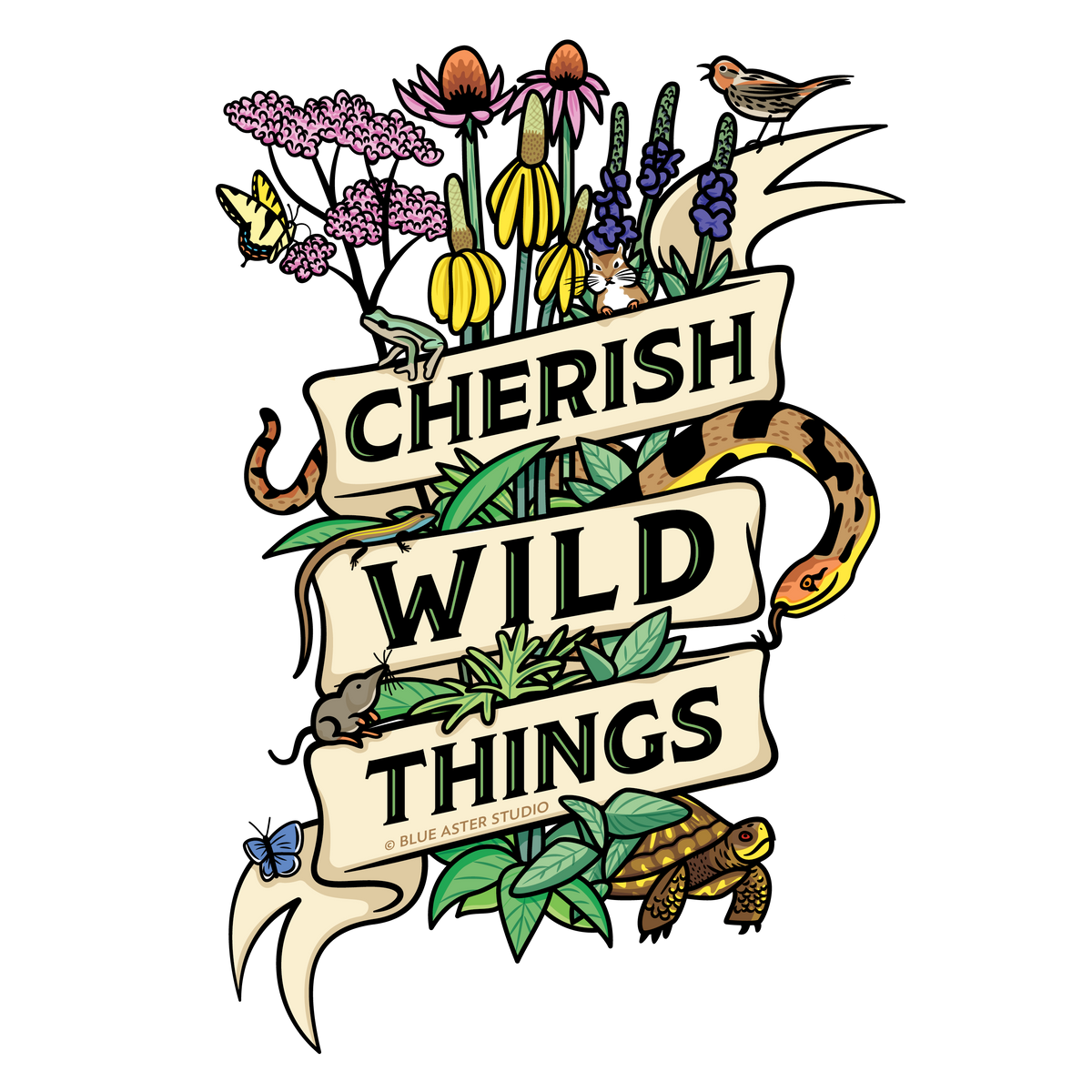 Cherish Wild Things Sticker — Native Plants Unlimited LLC
